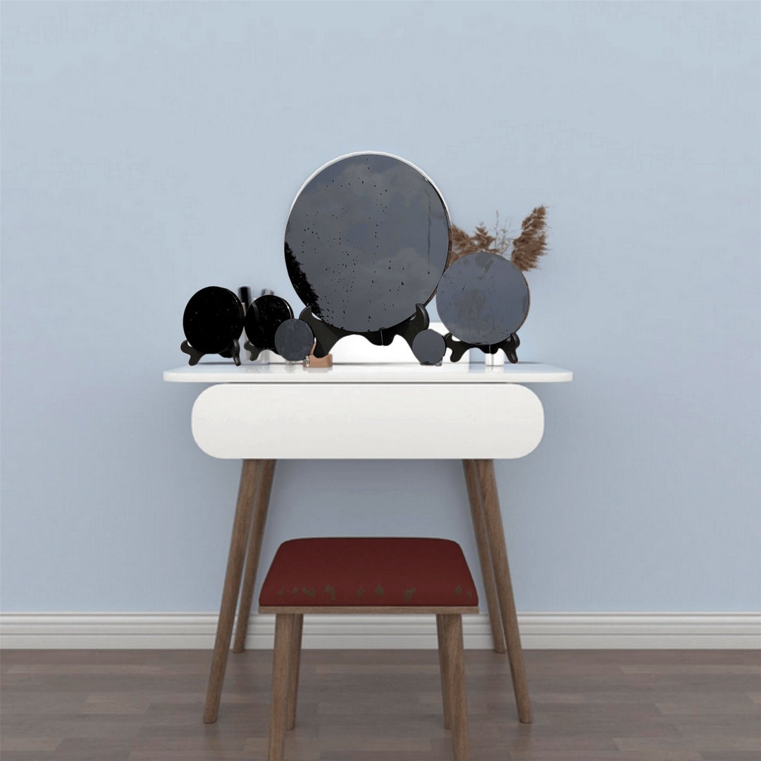 Crystal Scrying Mirror,obsidian Wafer,black Obsidian Mirror,crystal ...