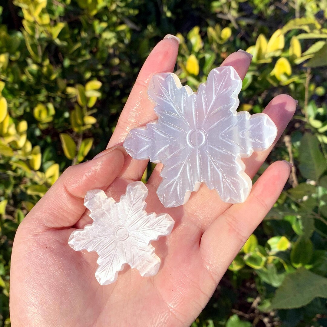 1.9"+ Natural Selenite Snowflake,quartz Snowflake,crystal Snowflake ...