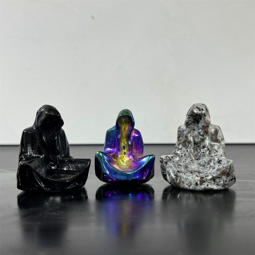 Natural Hand Quartz Grim Reaper Carved,quartz Crystal ,mineral Specimen ...