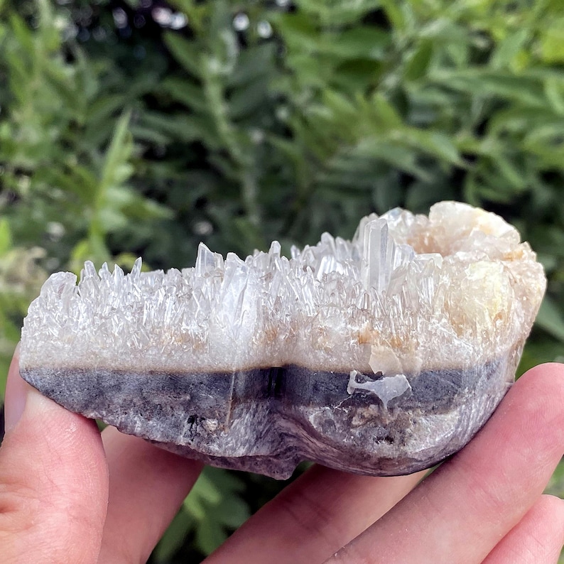 3.4‘’ Natural Calcite Skull, Clear Quartz Cluster Skull, Reiki Healing ...