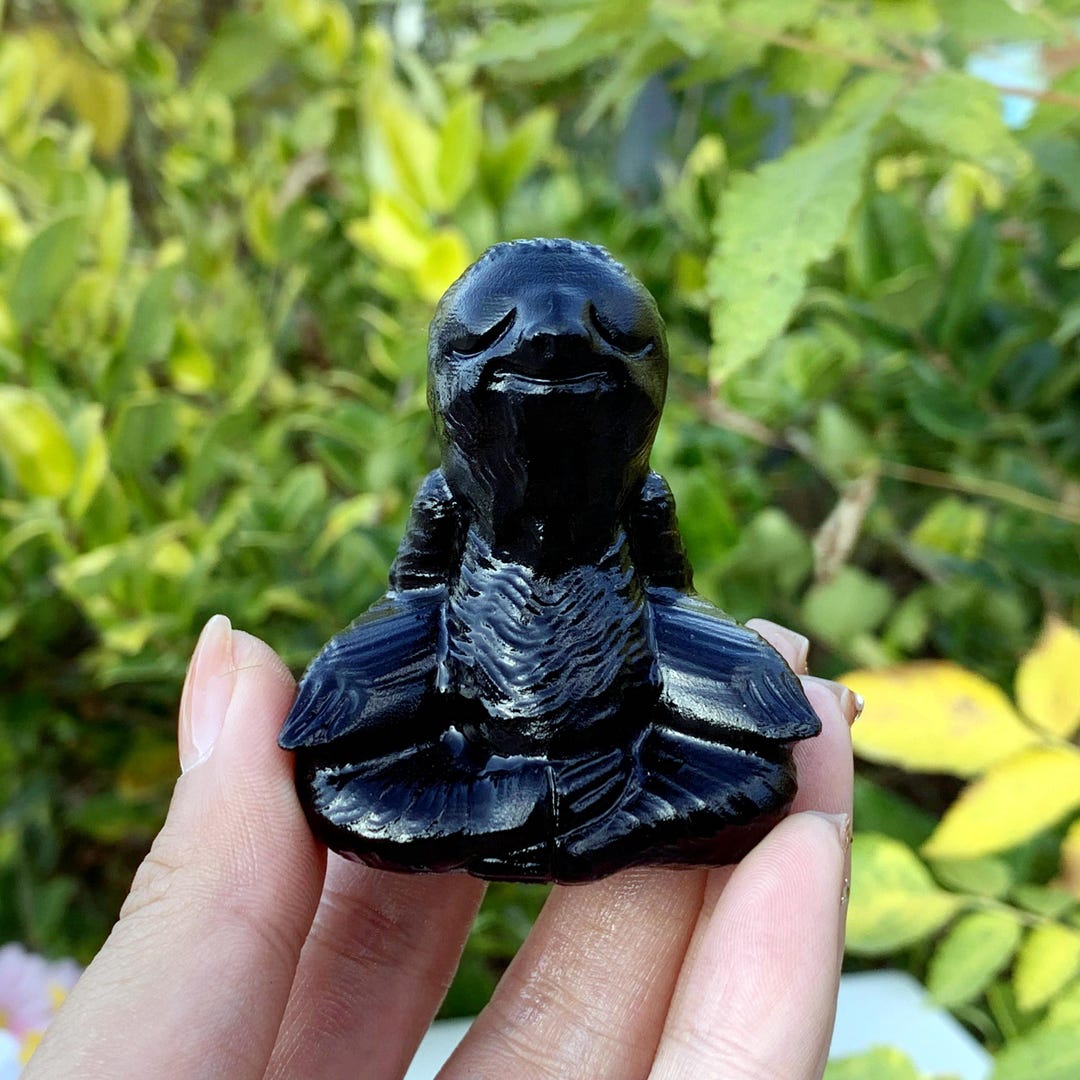 2.2" Natural Obsidian Sloth,quartz Sloth,crystal Sloth,slothb Sculpture ...