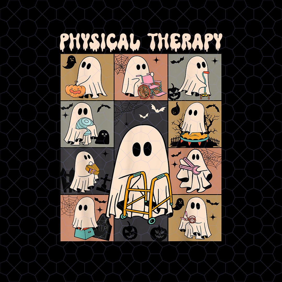 Cute Ghost Physical Therapy PT Png, Physical Therapist Halloween Png ...