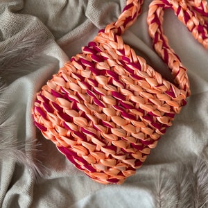 Crochet Bag Pattern, Satin Ribbon Bag, Step by Step Instructions ...