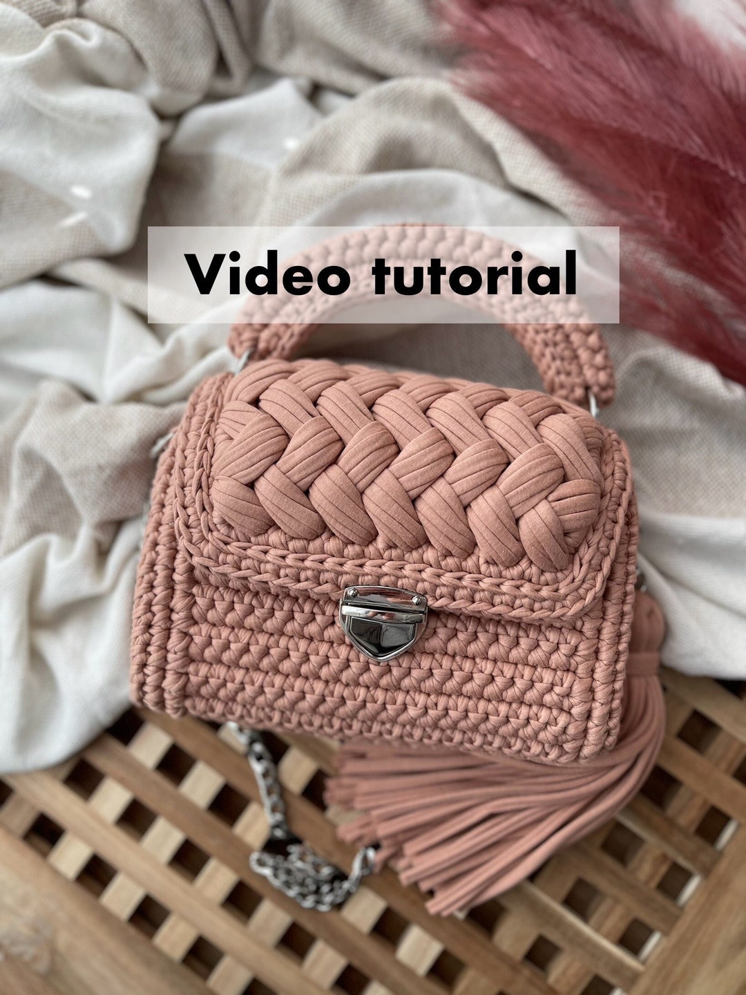 Crochet Bag Pattern, Detailed Video Tutorial, Step by Step Pattern ...