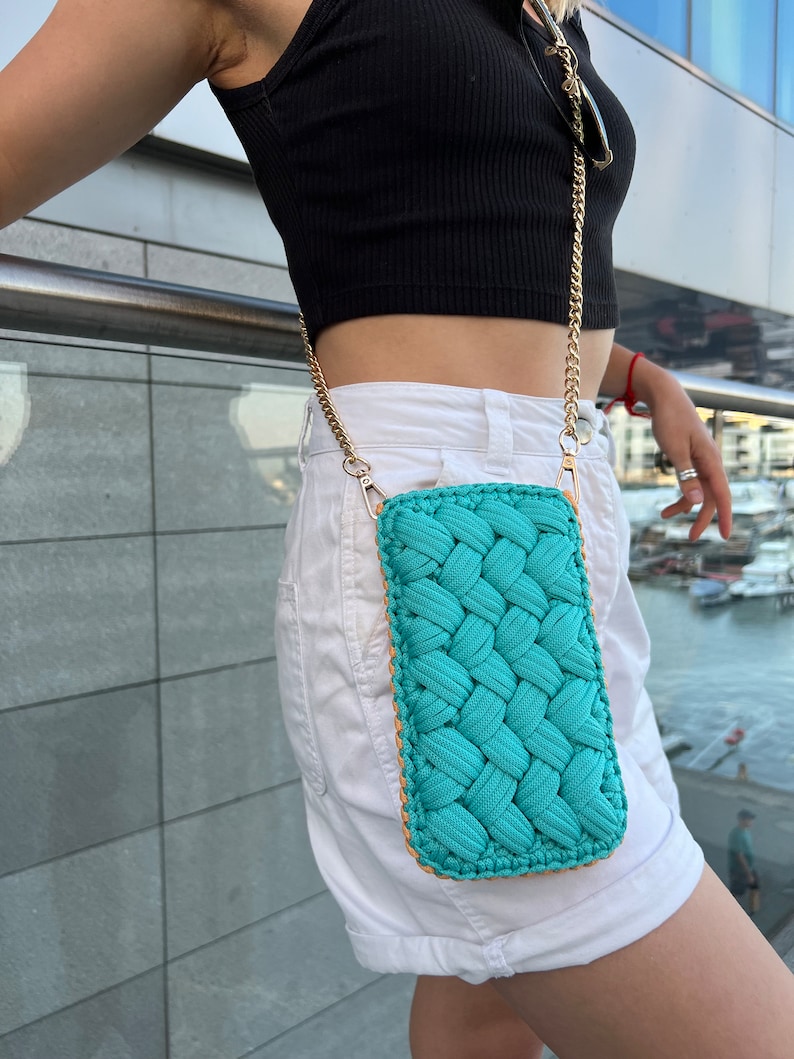 Phone Bag Crochet Pattern, Festival Bag Video Tutorial, Mini Phone ...