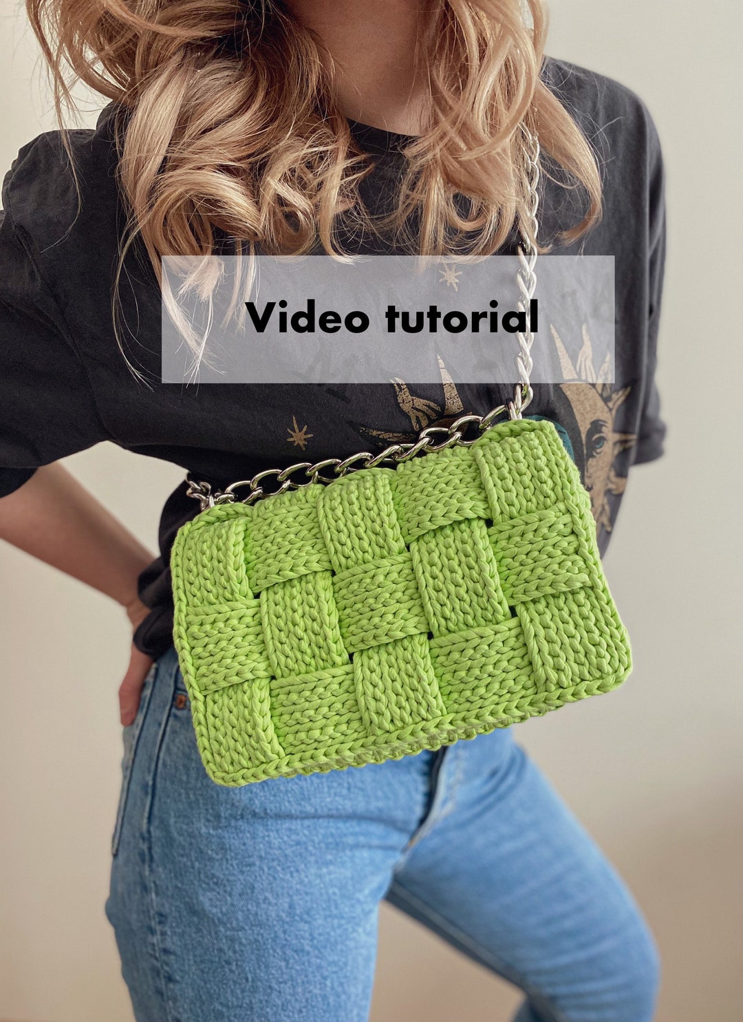 Crochet Bag, Video Tutorial, Step by Step Instructions, High Fashion ...