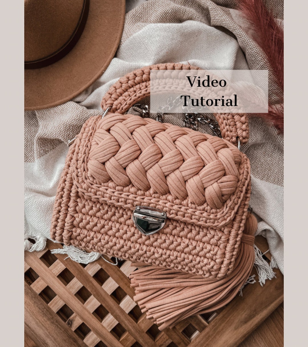 Crochet Bag Pattern, Detailed Video Tutorial, Step by Step Pattern ...