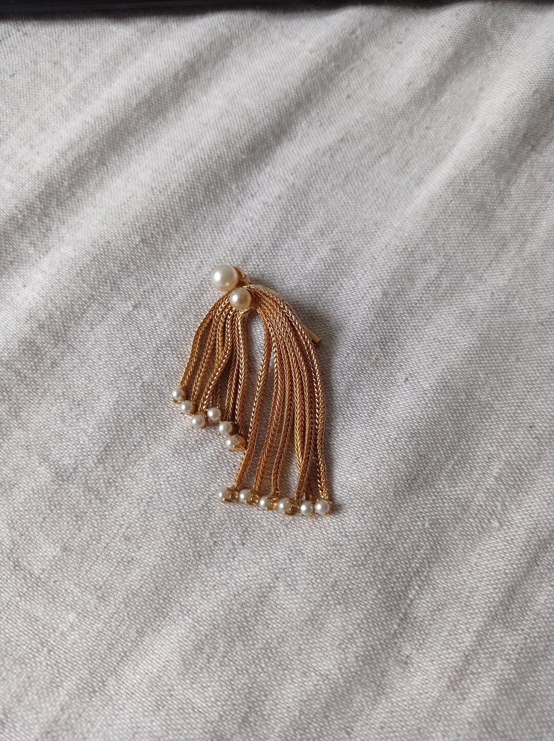 Pearl Broche Vintage French Style Brooch Unique Brooch - Etsy