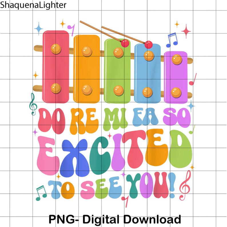 Do Re Mi Fa so Excited to See You Png, Music Teacher Back to School Png ...
