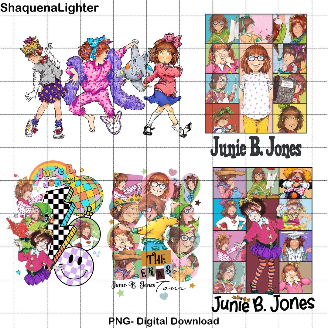 Junie B. Jones Eras Png Bundle, Teacher Library Book Club Kindergarten ...