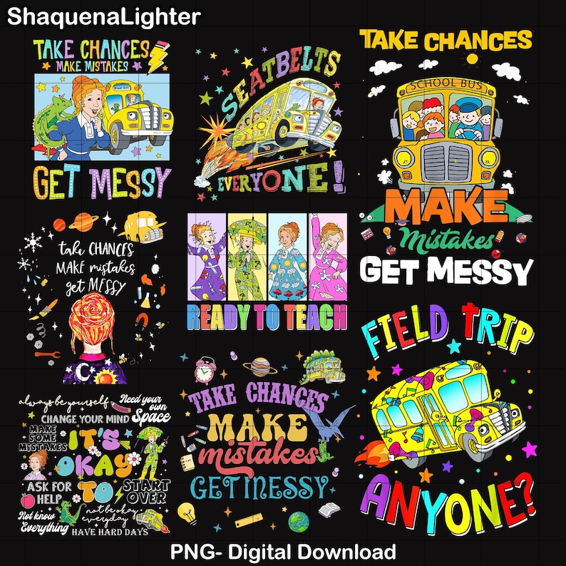 8 Bundle the Magic School Bus Png, Ms Frizzle Back to School Png, Take ...