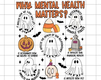Mental Health Matter Spooky Halloween Png, Mental Health Awareness Png ...