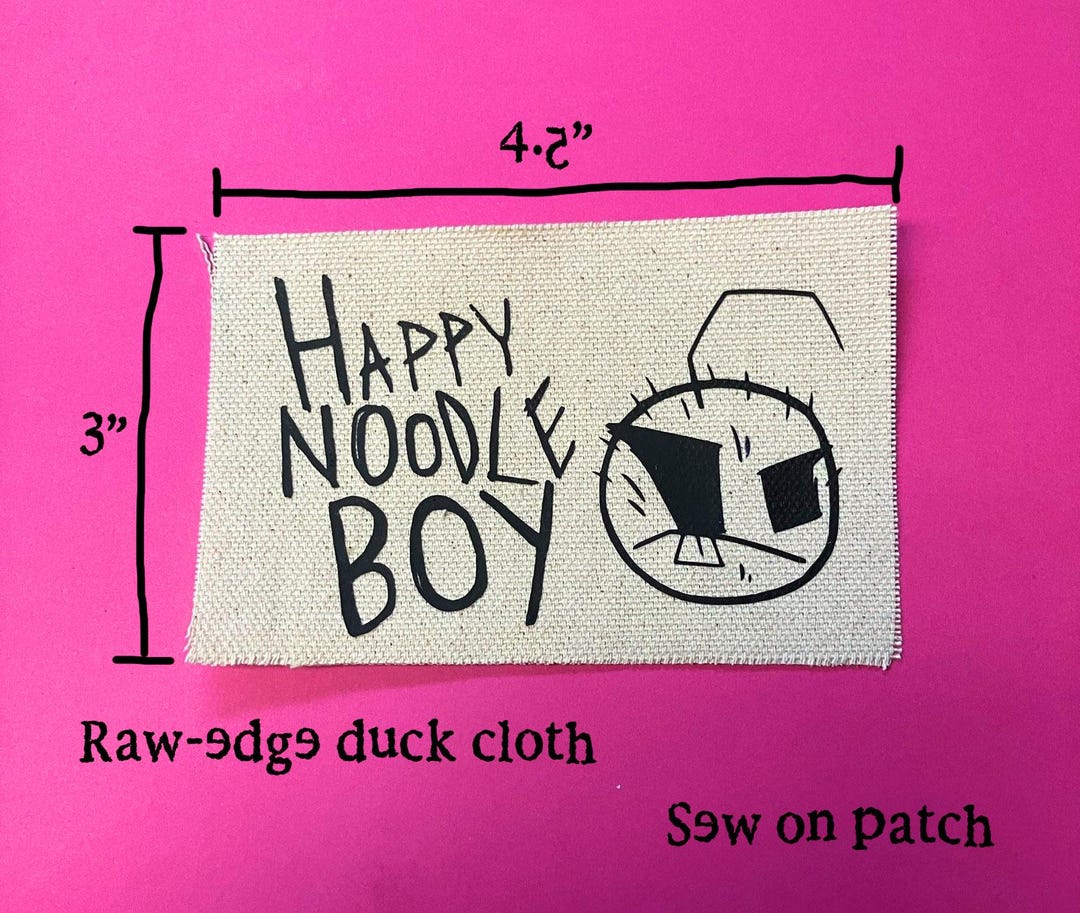 JTHM Happy Noodle Boy Patch - Etsy