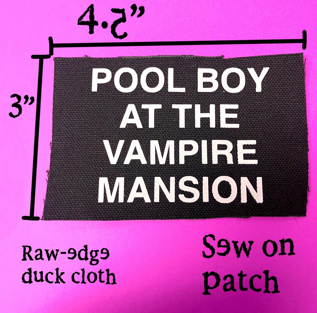 Pool Boy at the Vampire Mansion MCR Patch - Etsy