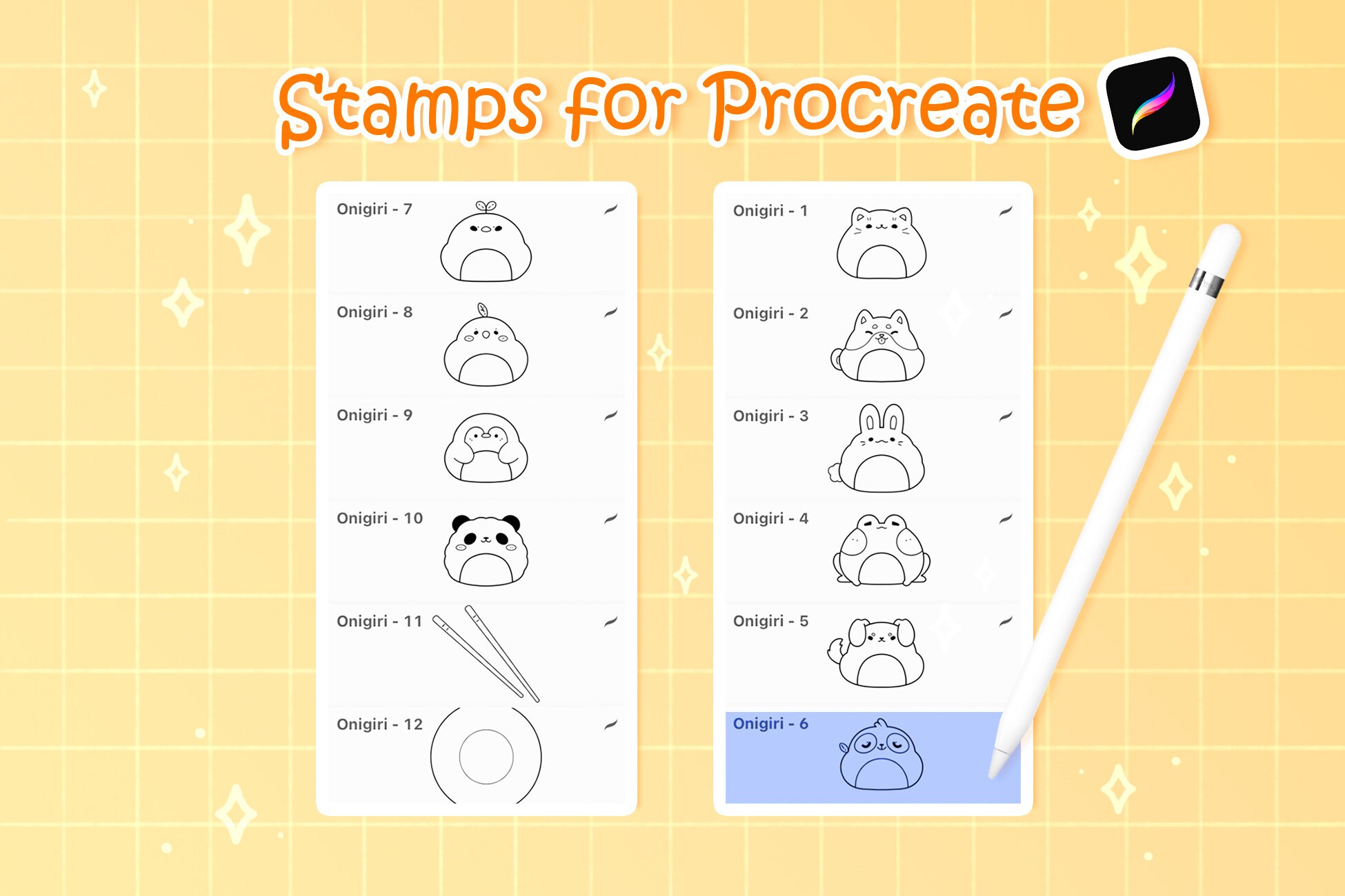 Kawaii Brushes, Procreate Brushes Anime, Anime Procreate Stamps, Anime ...