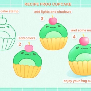 Kawaii Procreate Brushes, Procreate Frog Stamps, Procreate Anime Stamps ...