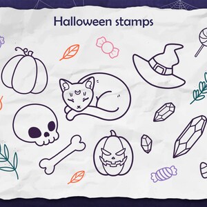 Procreate Stamps Halloween, Halloween Procreate Stamps, Halloween ...