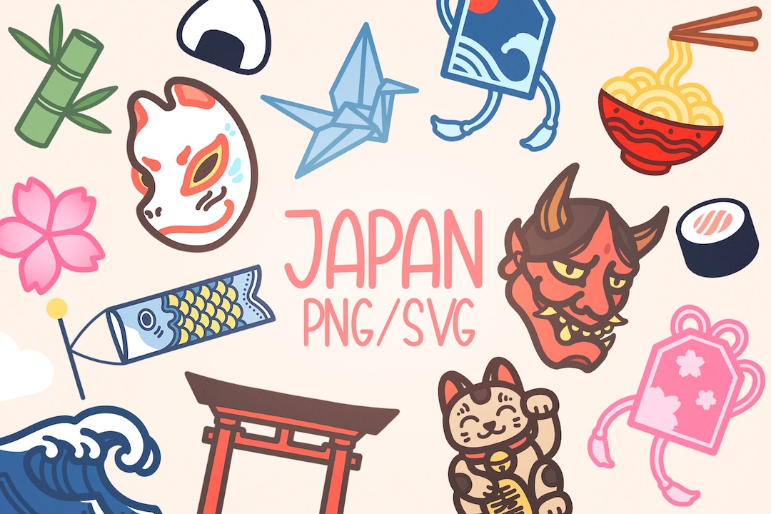 Japan Vector SVG, Anime Vector, Kawaii Clipart, Japanese Design ...