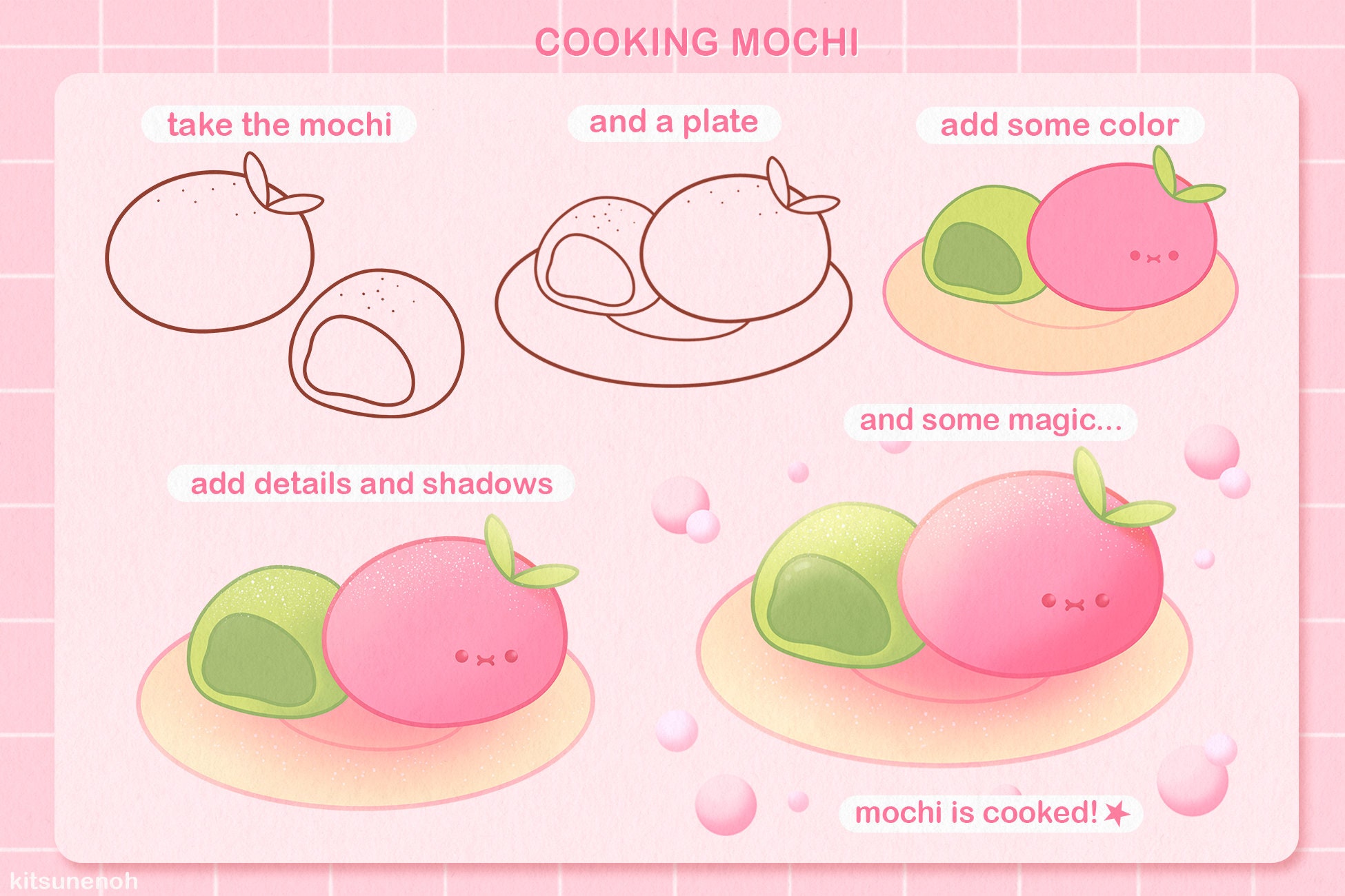 Kawaii Procreate Brushes Anime Procreate Stamps Anime Food - Etsy UK