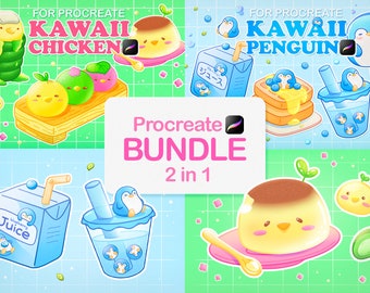Kawaii Procreate Stamps, Procreate Brushes Kawaii, Anime Procreate ...