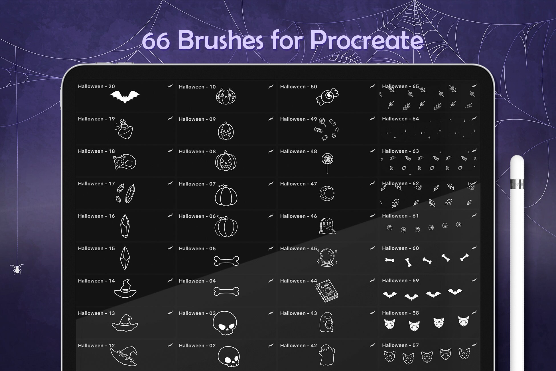 Procreate Brushes Halloween, Procreate Stamps Scary, Procreate Horror ...