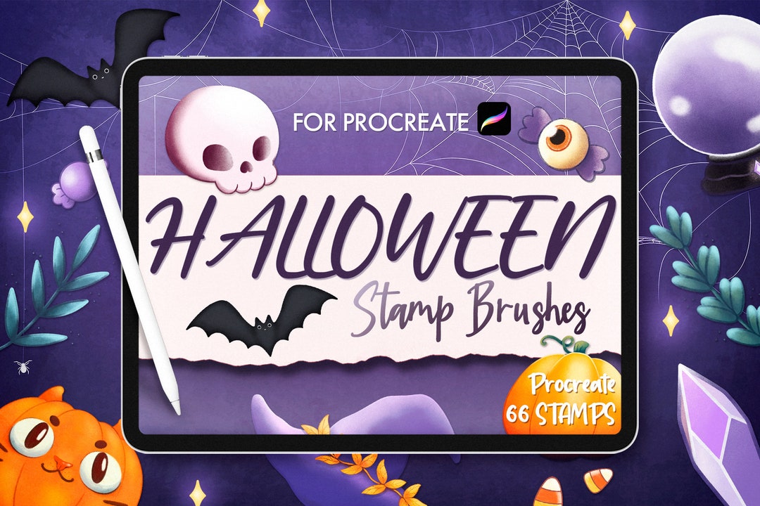 Procreate Brushes Halloween, Procreate Stamps Scary, Procreate Horror ...