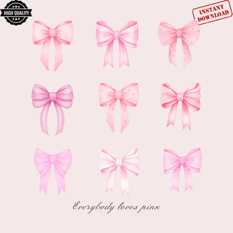 Pink Bows PNG, Bow Collage PNG, Girly Girl Pink Bow Aesthetic, Trendy ...