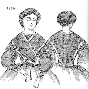 Custom 1860 Victorian Sontag / "bosom Friend" Shawl - Etsy