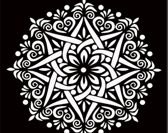 Five Elements Stencil, Air Water Earth Fire Spirit Elements Stencil ...