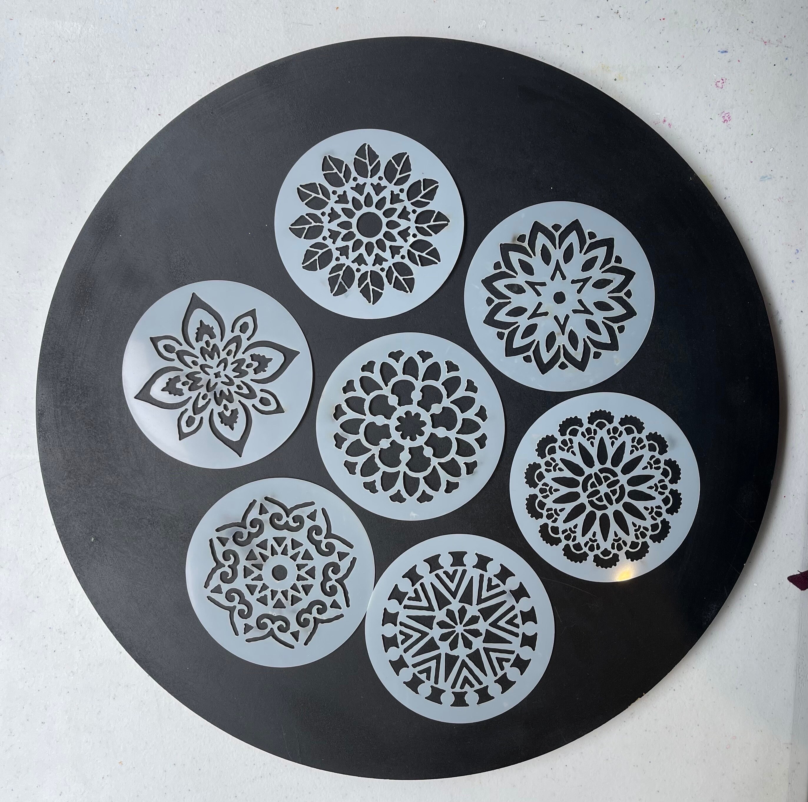 42 PCS Round Mandala Stencils for Artwork (10.2cm ) - Pattern Stencils ...