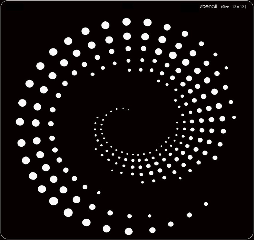 12 X 12 Inch - Spiral Stencil for Art/craft, Reusable Decorative ...