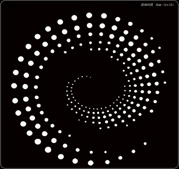 12 X 12 Inch Spiral Stencil for Art/craft Reusable - Etsy