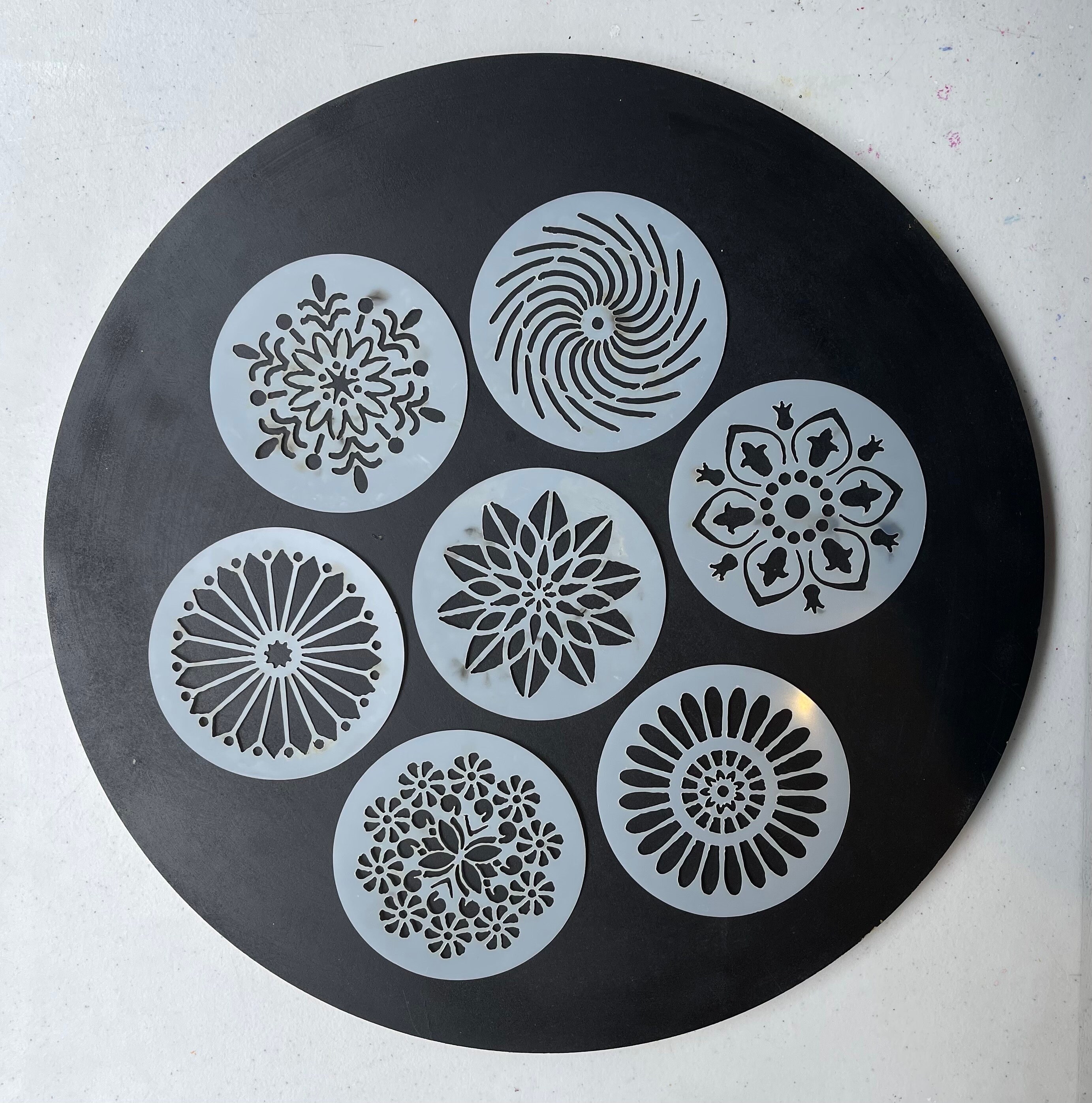 42 PCS Round Mandala Stencils for Artwork (10.2cm ) - Pattern Stencils ...