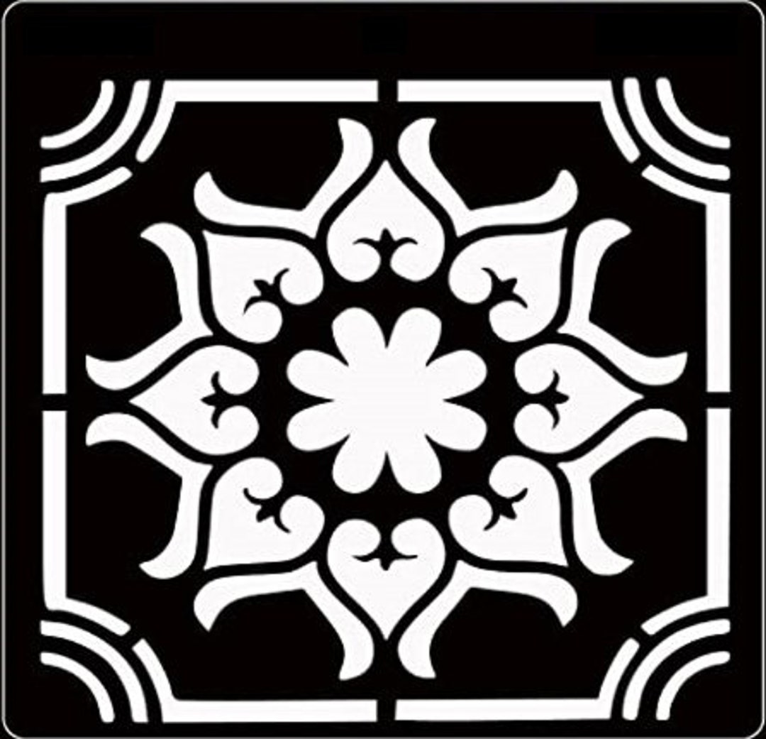 6 X 6 Inch - Stencil for Art & Craft, Reusable DIY Decorative Stencil ...