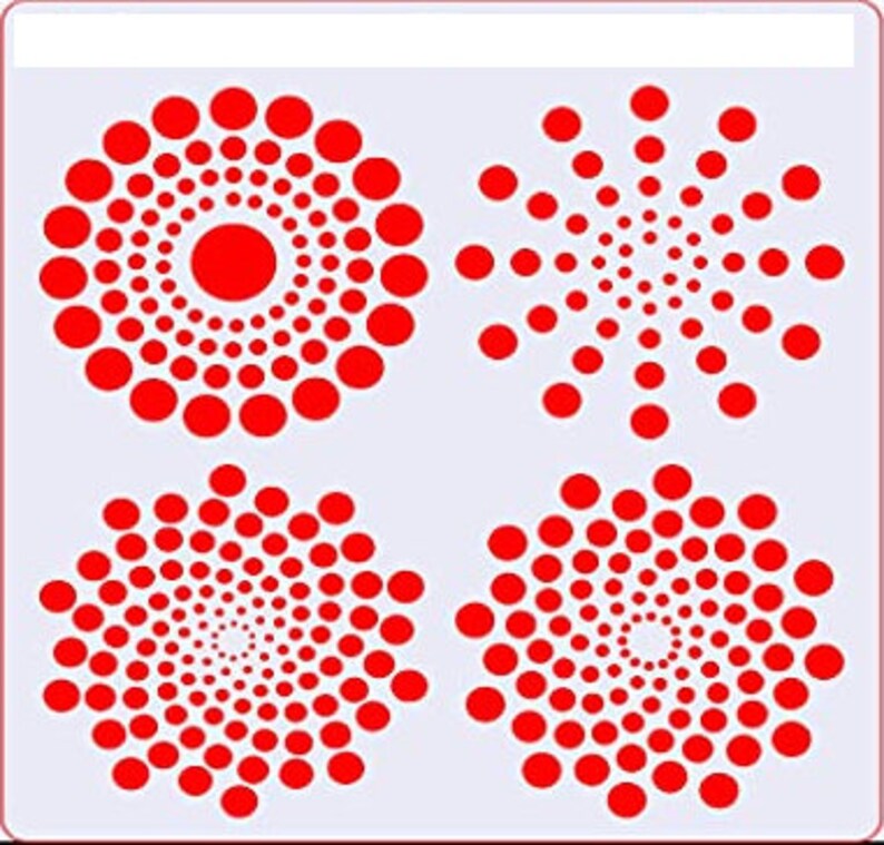 6 X 6 Inch - Stencil for Art & Craft, Reusable DIY Decorative Stencil ...
