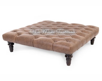 New Chesterfield Footstool / Coffee Table / Pouffe - Etsy UK