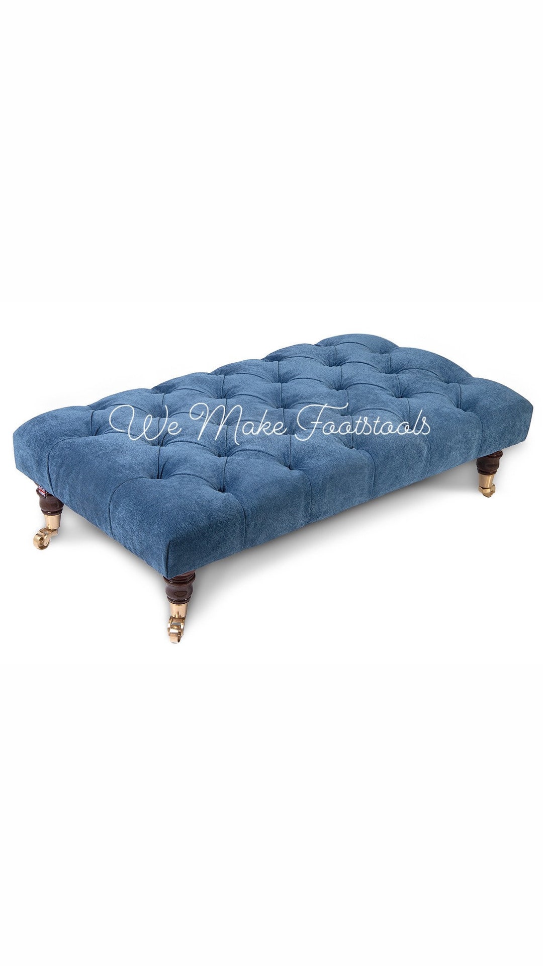 Bleu Chesterfield Footstool / Coffee Table / Pouffe / Bench - Etsy UK