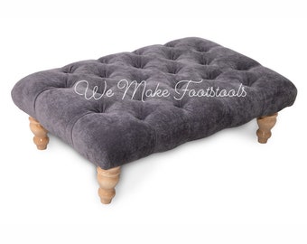 Bleu Chesterfield Footstool / Coffee Table / Pouffe / Bench - Etsy UK