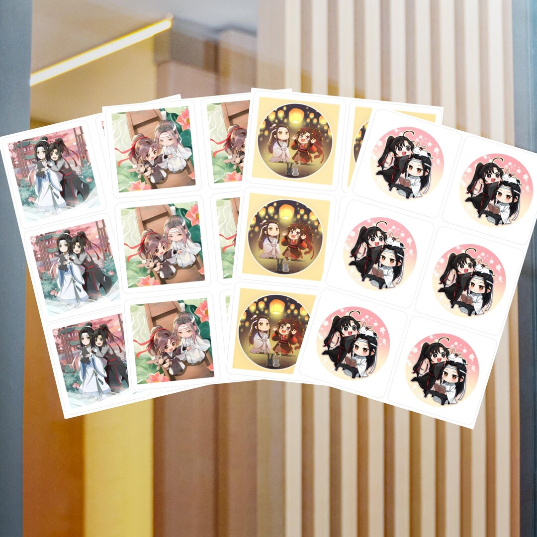 Mdzs Chibi Sticker Sets, Lan Zhan Wei Wuxian, Mo Dao Zu Shi Stickers - Etsy