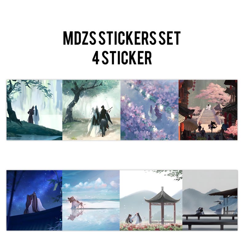Mdzs Stickers Aesthetic Design Mo Dao Zu Shi Untamed BL Stickers Set ...