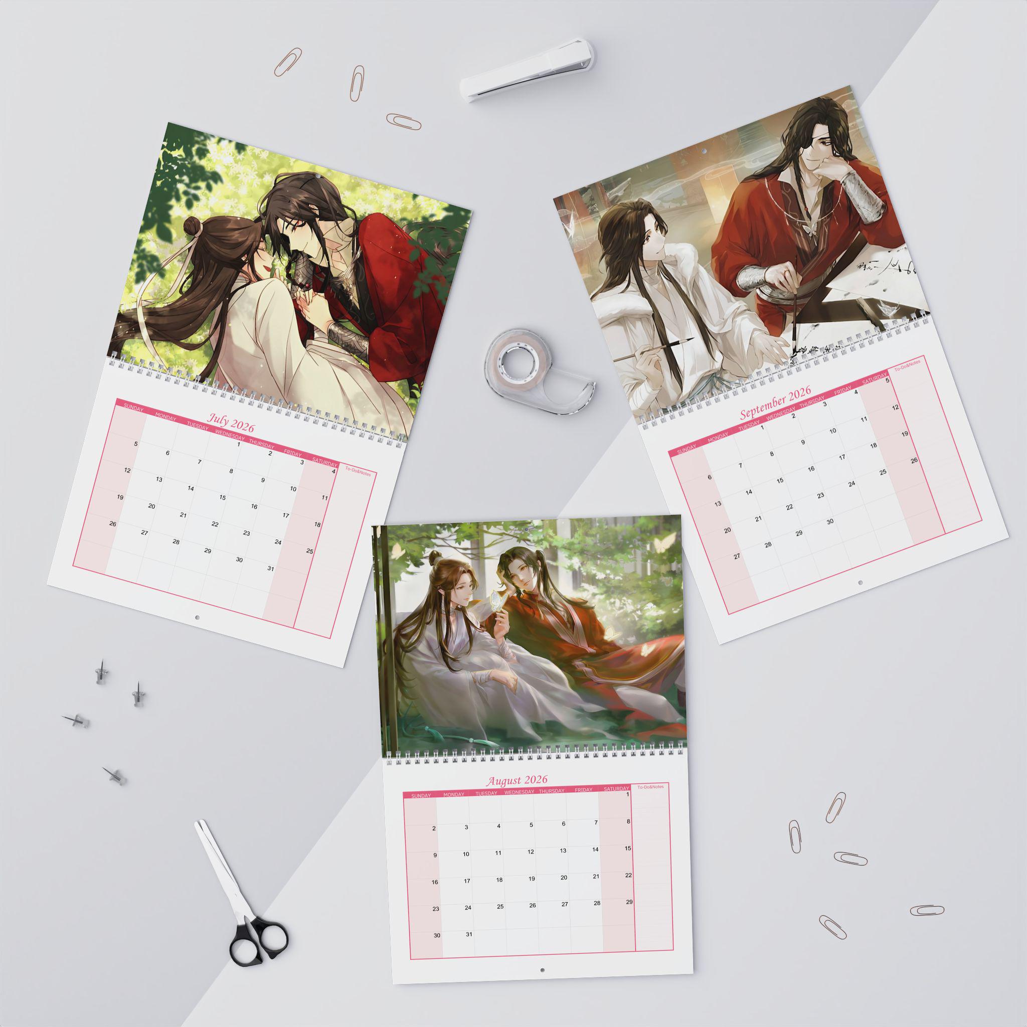 Heaven Officials Blessing Calendar 2026 - Wall Calendar, Hua Cheng Xie ...
