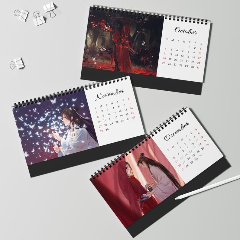 Heaven Official's Blessing Desktop Calendar 2026, Tgcf Christmas Gift ...