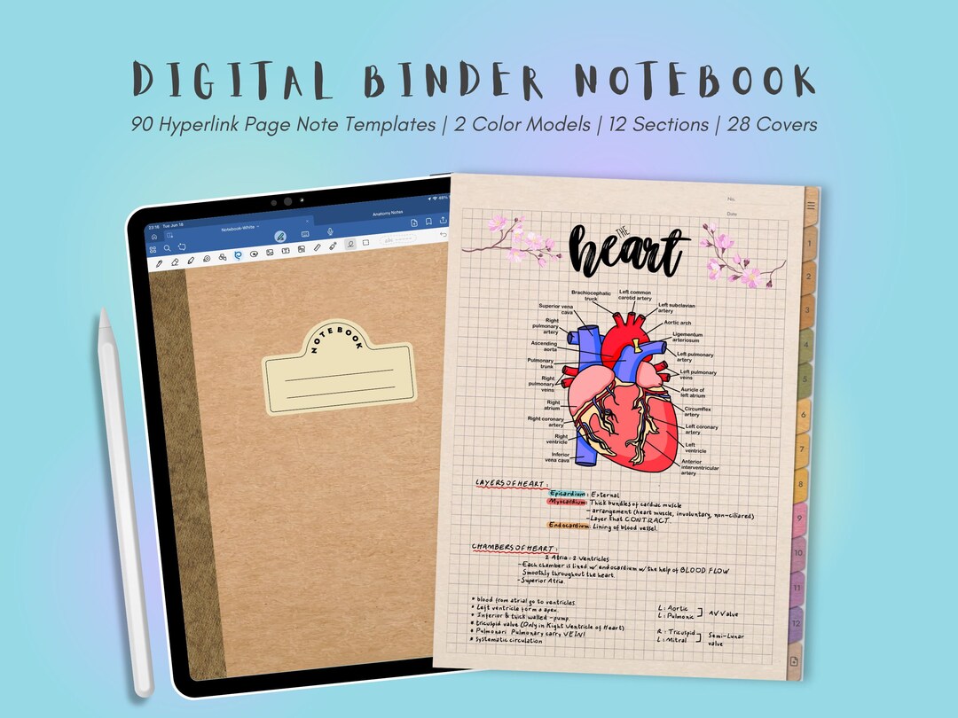 Digital Notebook: 90 Note Paper Templates, 28 Covers (digital Download ...