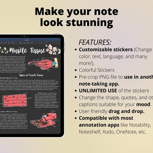 105 Customizable Muscle Stickers, Goodnotes Stickers, Ultimate Muscle ...