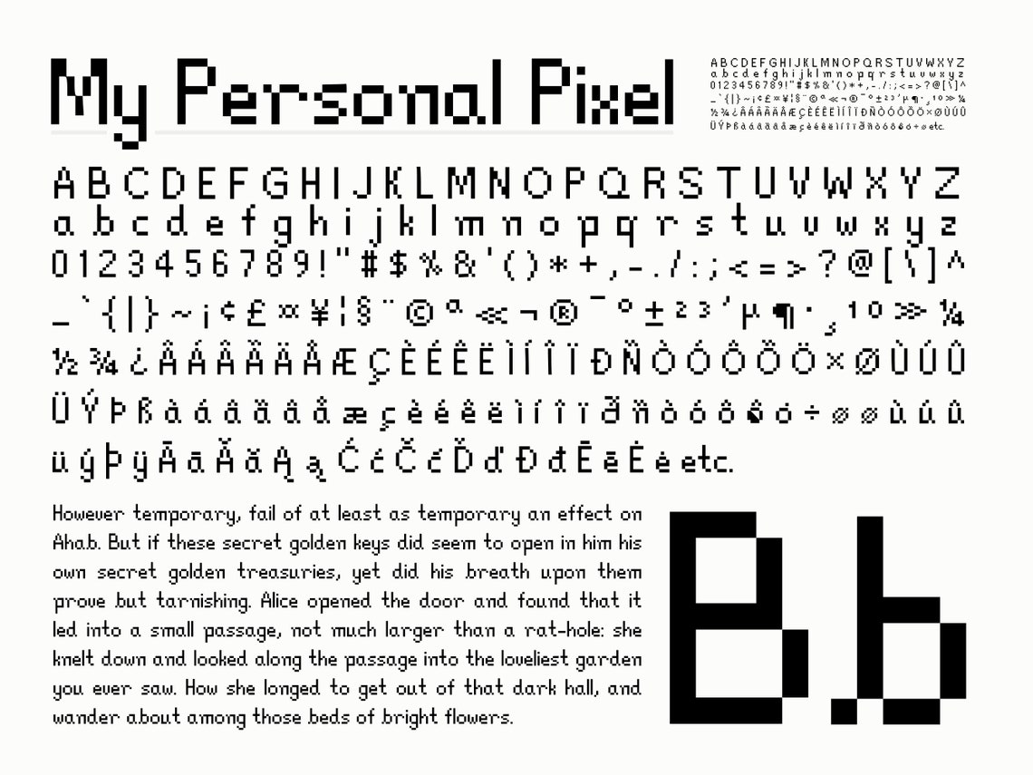 Pixel Font, My Personal Pixel Font, Handwriting Inspire Font, Planner Font, Cute and Simple. - Etsy