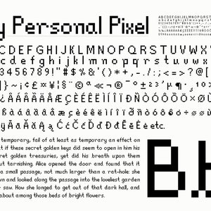 Pixel Font, My Personal Pixel Font, Handwriting Inspire Font, Planner ...