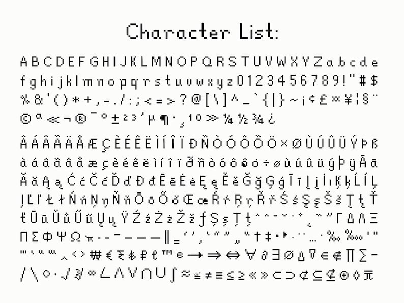 Pixel Font My Personal Pixel Font Handwriting Inspire Font Planner