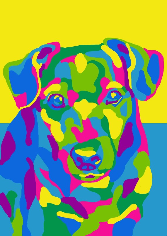 Portrait of Your Pet in Pop Art Style | Etsy