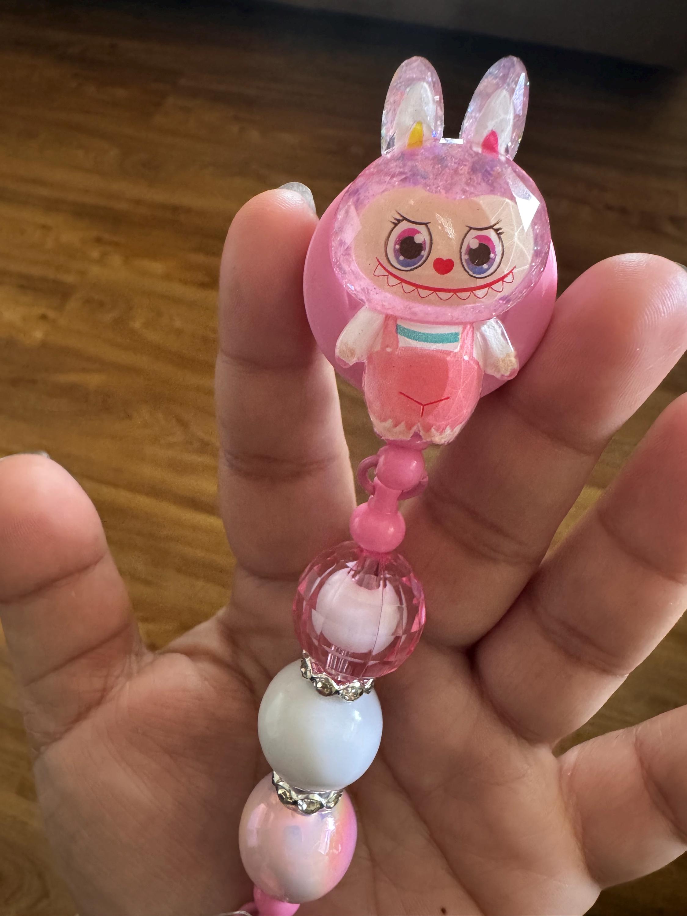 Labubu Beaded Badge Reel - Etsy