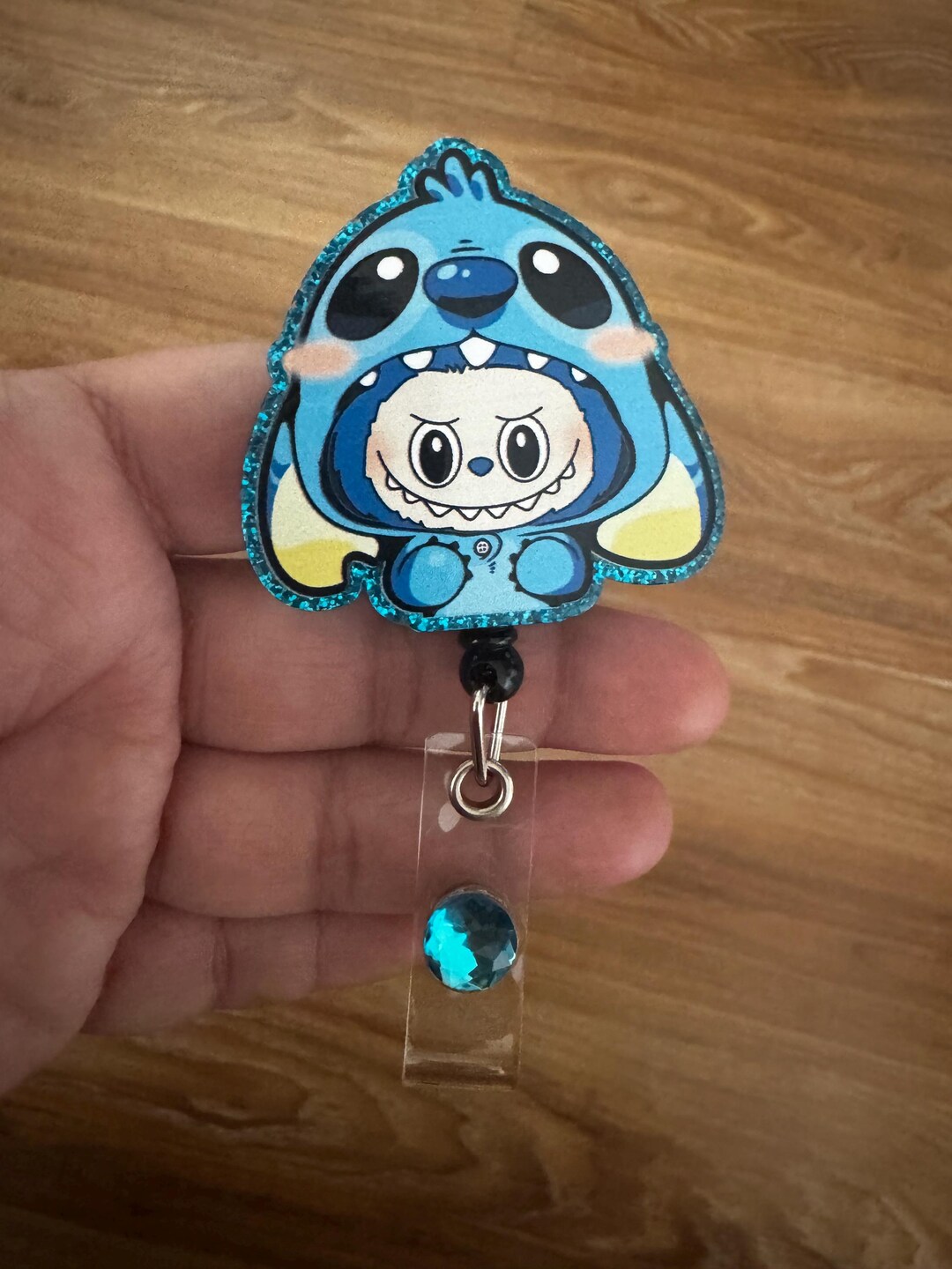 Labubu Stitch Badge Reel - Etsy